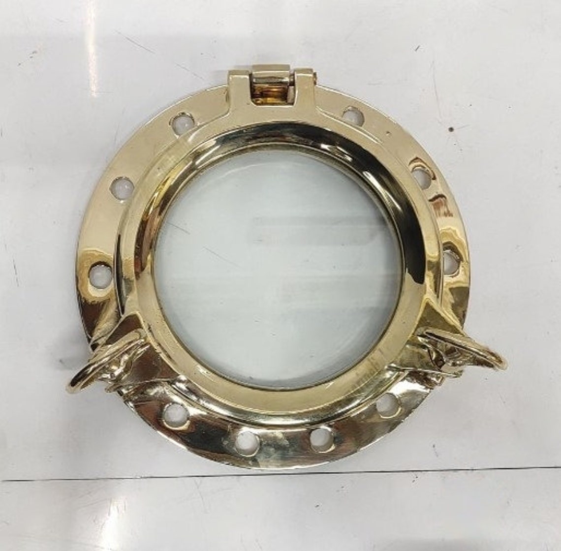 New Antique Solid Brass Vintage Retro Style Marine Ship Big Porthole ...