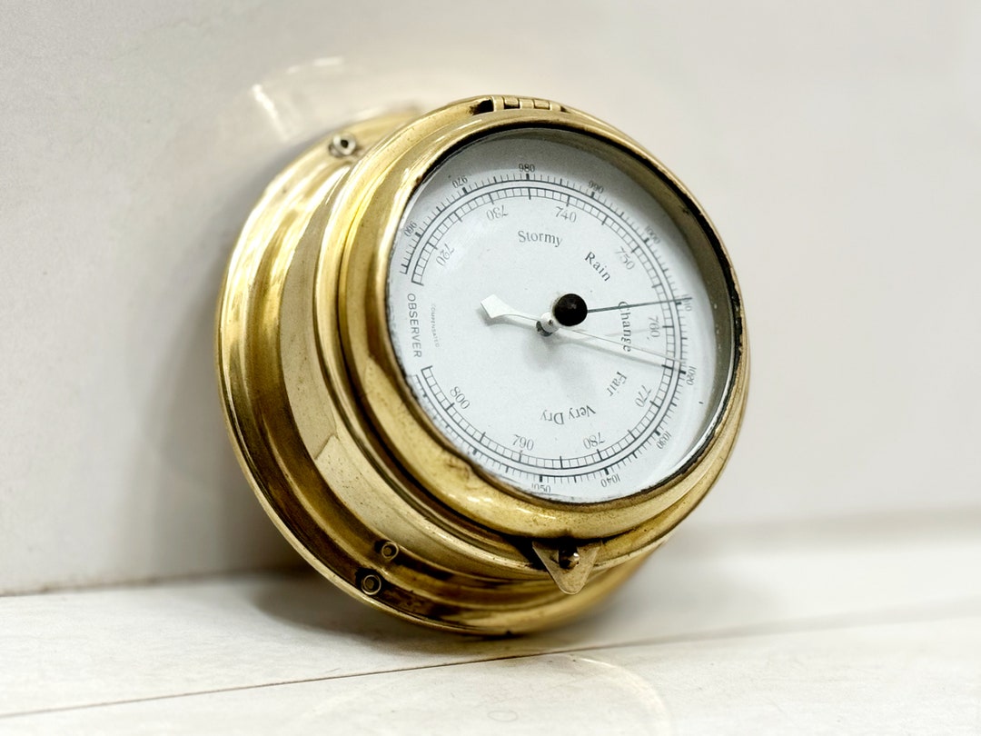 Authentic Vintage Marine Barometer | Compensated Observer Rain Change ...