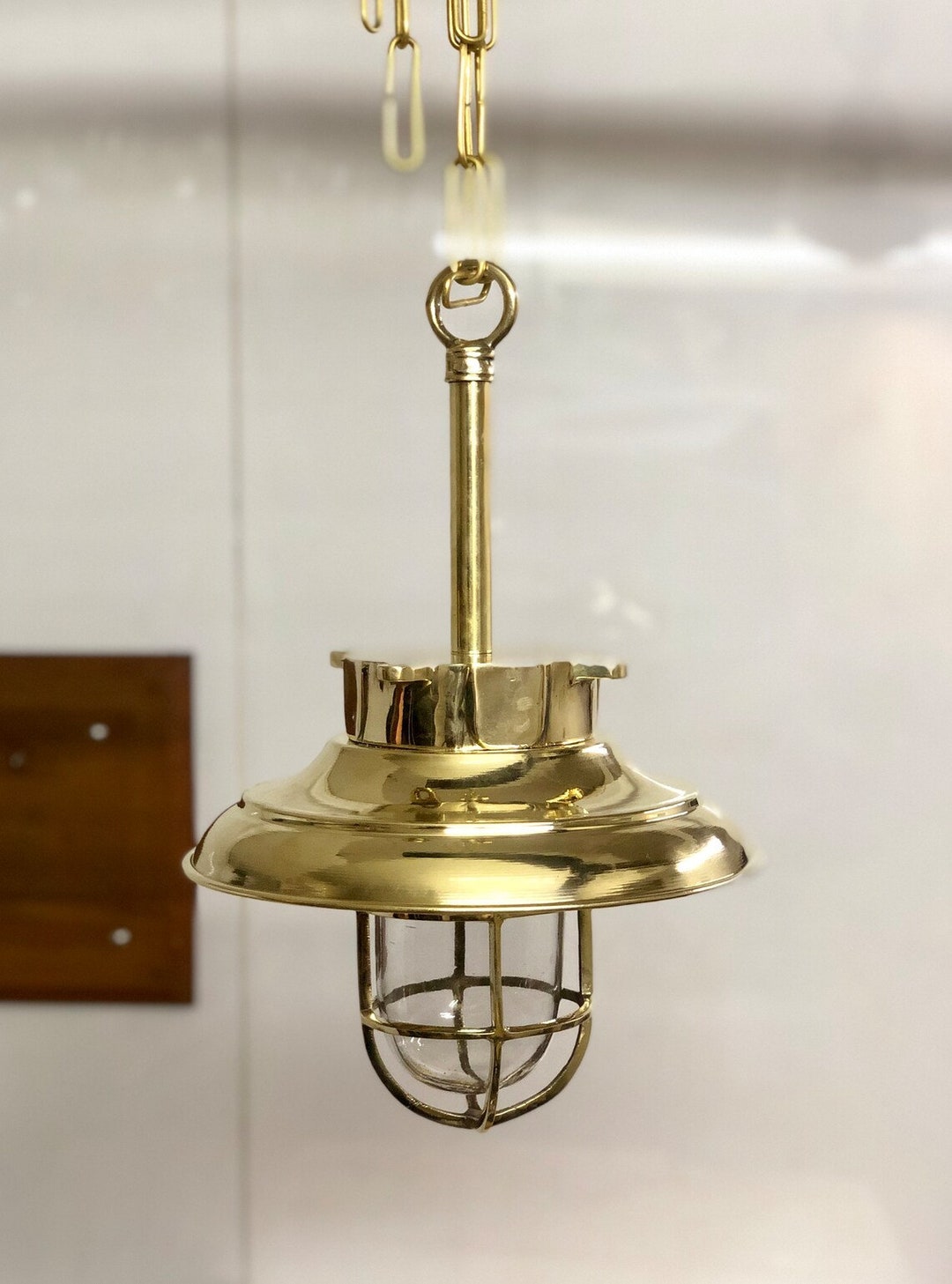 New Nautical Marine Ship Brass Hanging Cargo Ship Pendant Light With ...