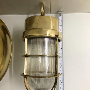 Vintage Old Brass Maritime Ship Ceiling Hanging Light, Original ...