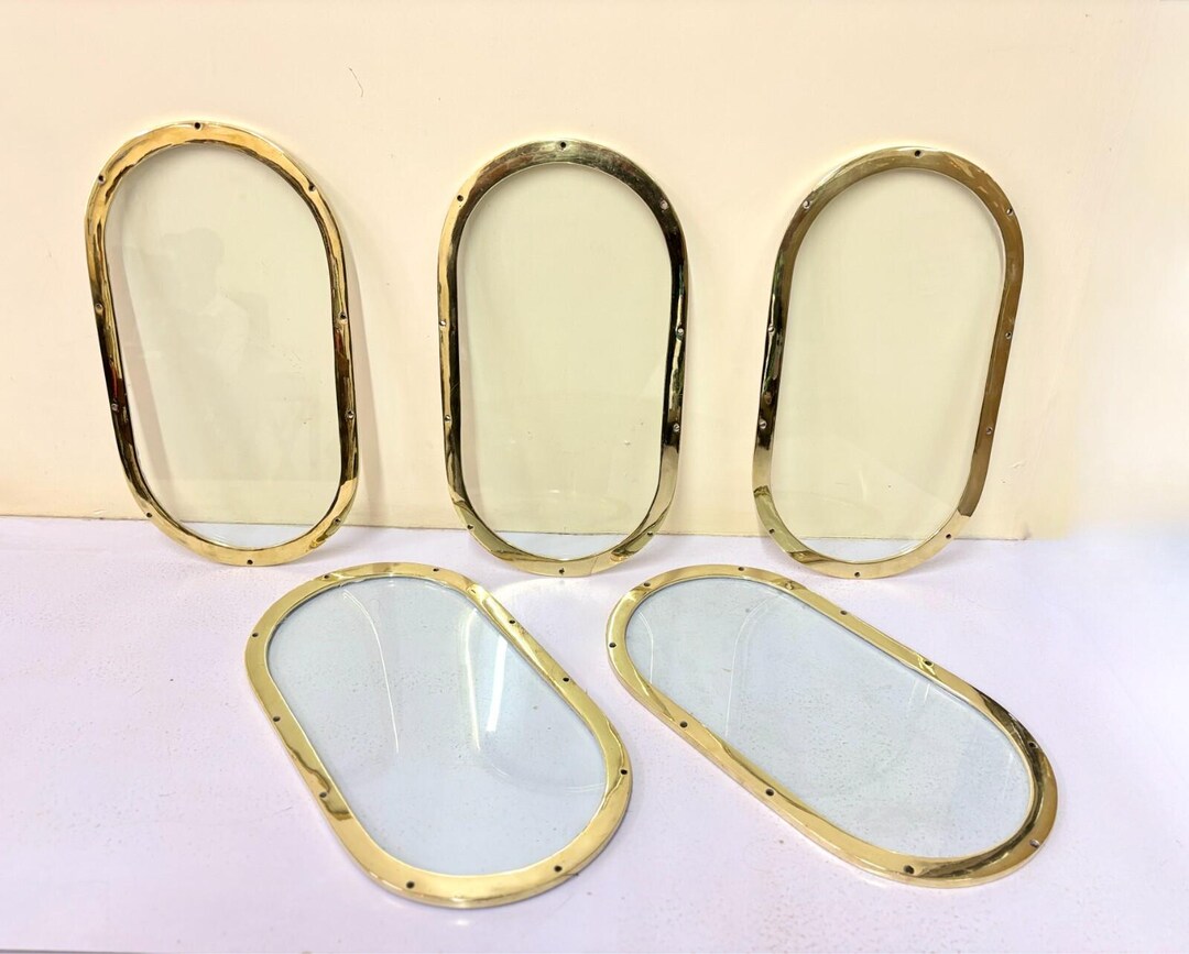 Brass Oval Porthole Window, Nautical Vintage Style Decor for Home or ...
