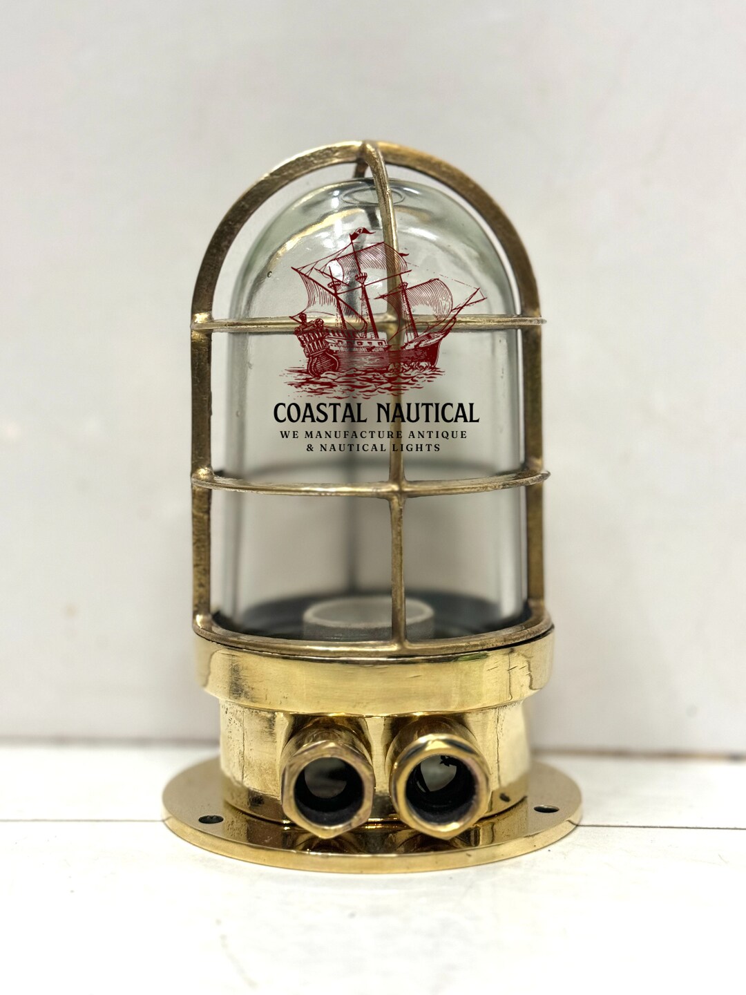 Retro Industrial Brass Metal Vintage Bulkhead Original Ceiling Light ...