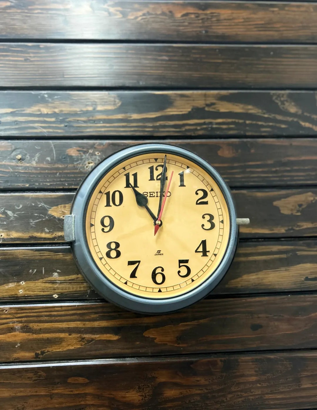 Antique Vintage Style Marine Wall Clock | Original Seal Grey Coating ...