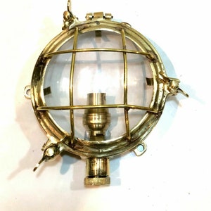 Nautical Marine Ship Brass New Hallway Small Deck Light Fixture 8 Piece ...
