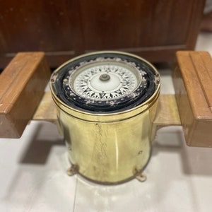 Original Saura Keiki Seisakusho Magnetic Binnacle Brass Compass ...