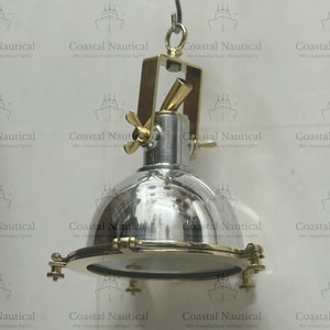 Nautical Aluminium Brass Cargo Pendant Light – Retro Hanging Ship Light ...