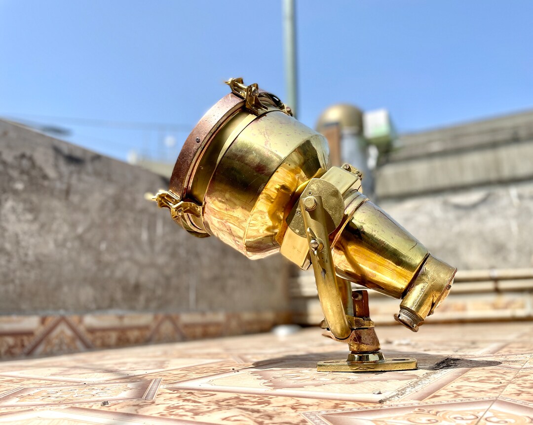 Rare Original Salvaged Ship Spot Lamp – Vintage Maritime Antique Light ...