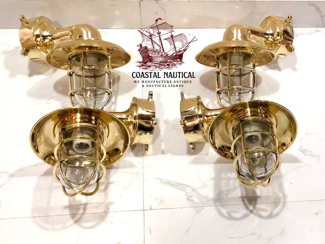 Nautical Bulkhead Ship Passage Way Wall Mount Brass New Light With ...