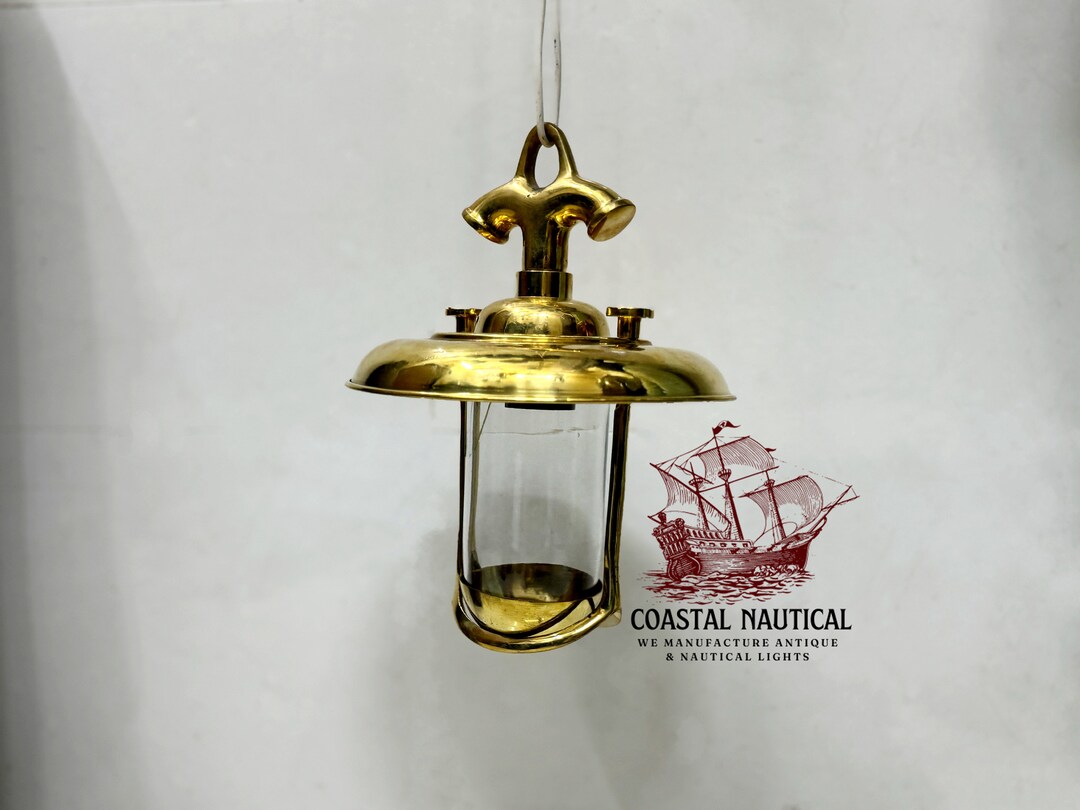 Vintage Marine Home Solid Brass Nautical Hanging Light Fixture With ...