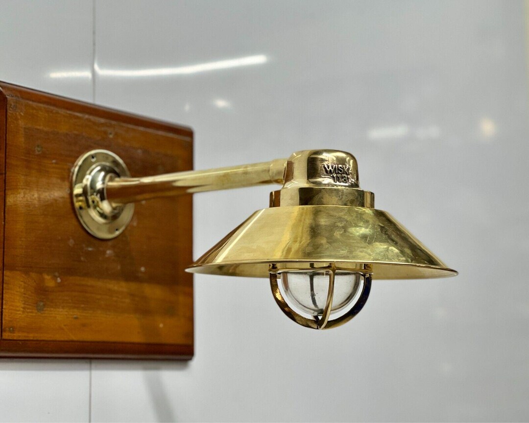 Original Brass Wiska Passage Wall Light | Vintage Nautical Fixture With ...