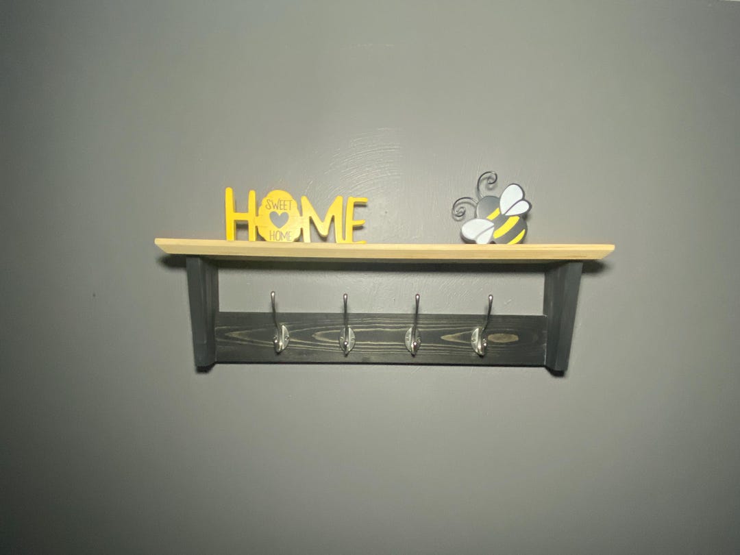 Mid Century Modern Coat Rack With Shelf - Customize Your Color. - Etsy