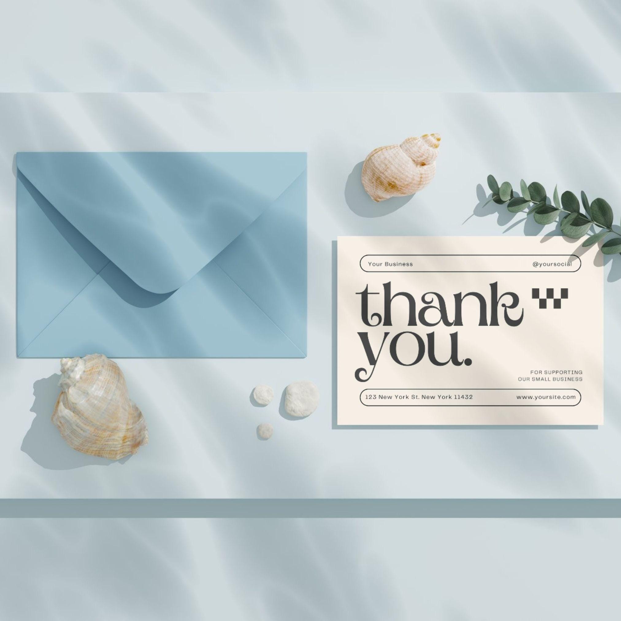 Printable Business Thank You Card, Discount Promo Code Insert, Custom ...
