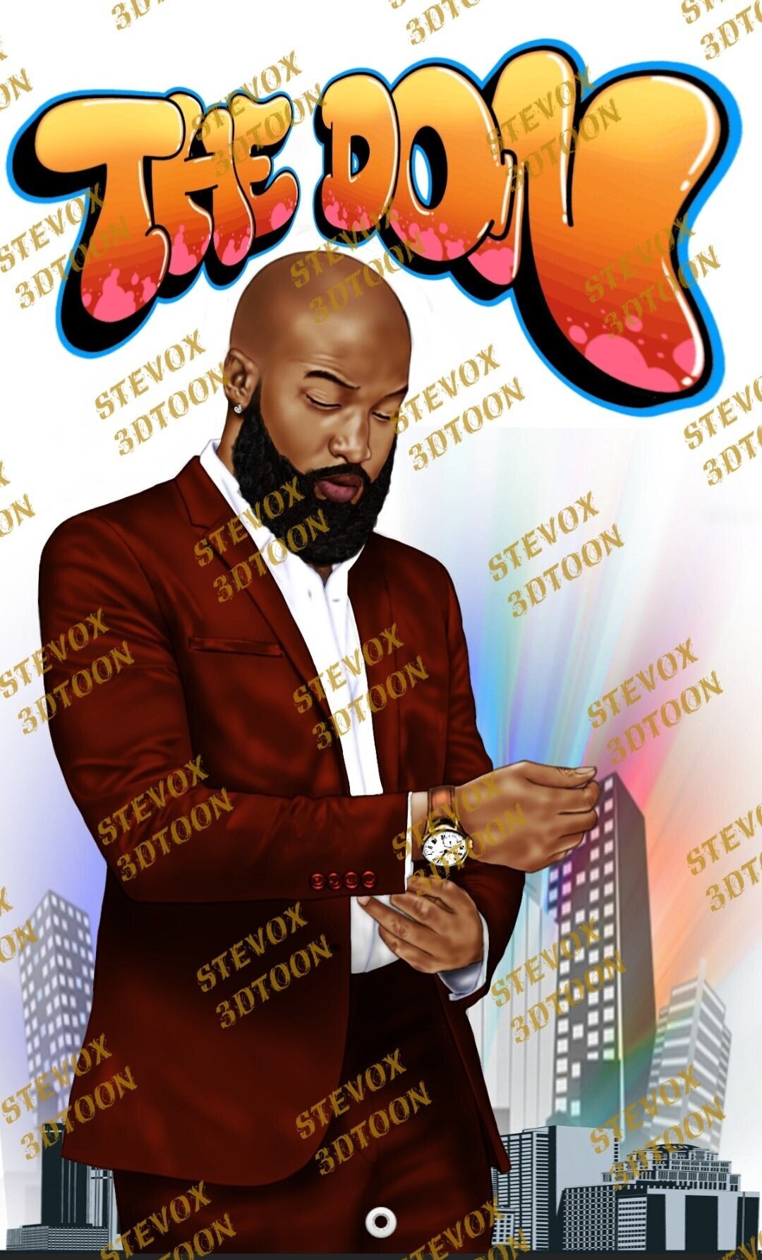 The Don 2 Black American Man Bearded Smart Business Man Dread Locks ...