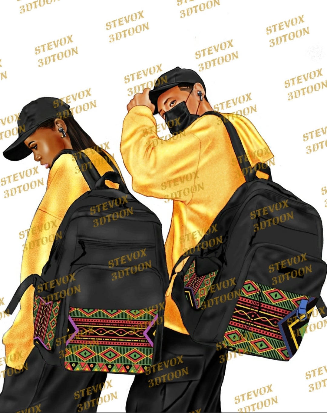 Back to School Black American Kids Students Education College PNG ...