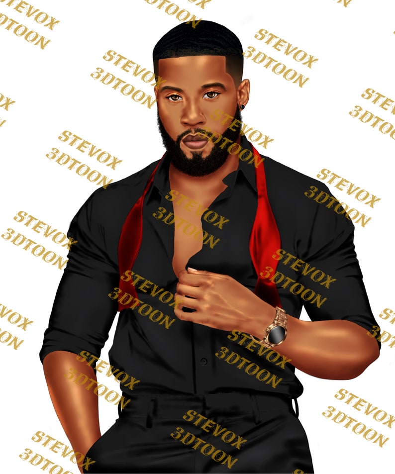 Classic Man African American Brown Skin Workaholic Business Man PNG ...