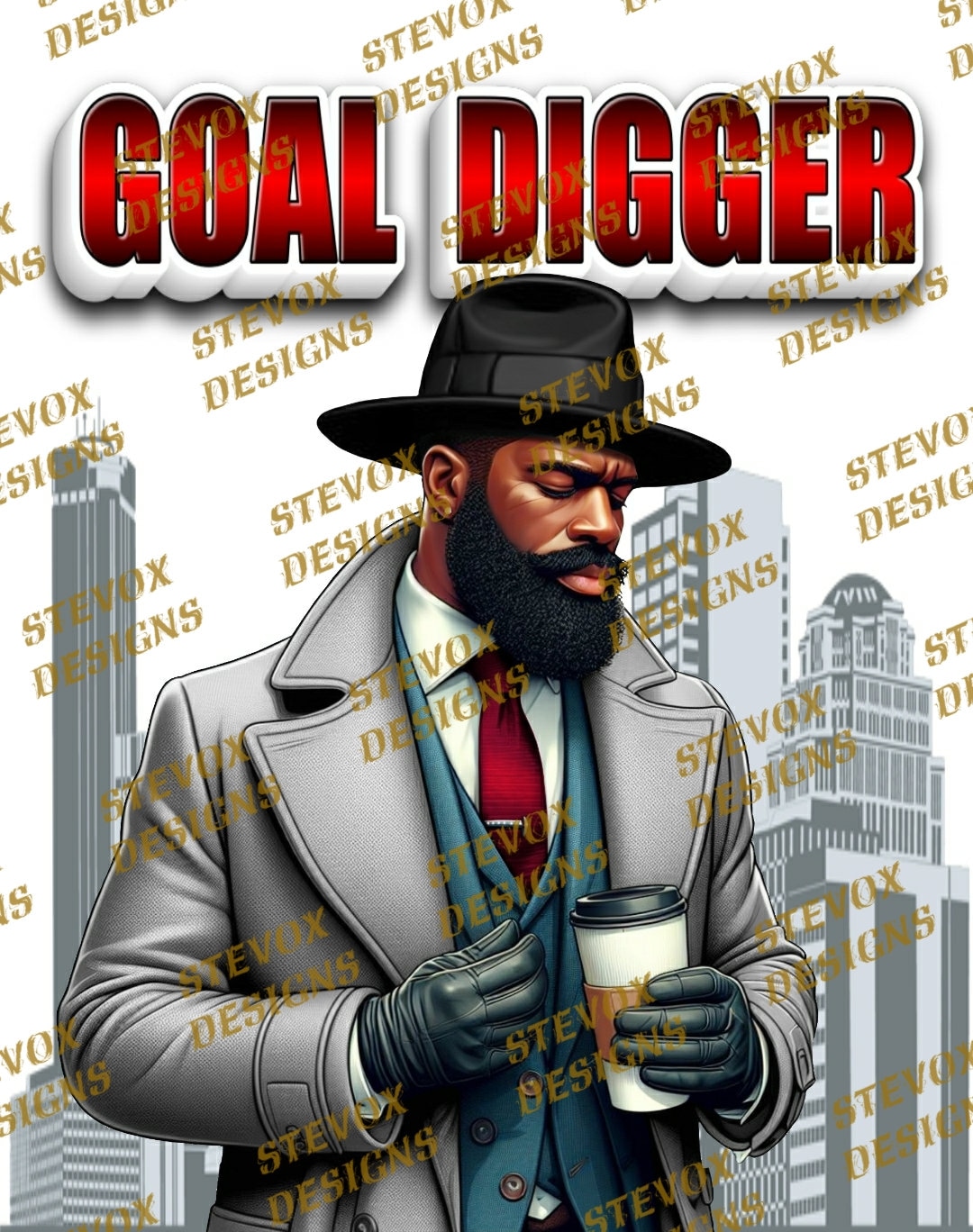 GOAL DIGGER - Black King Png, African American Business Man, Beared ...