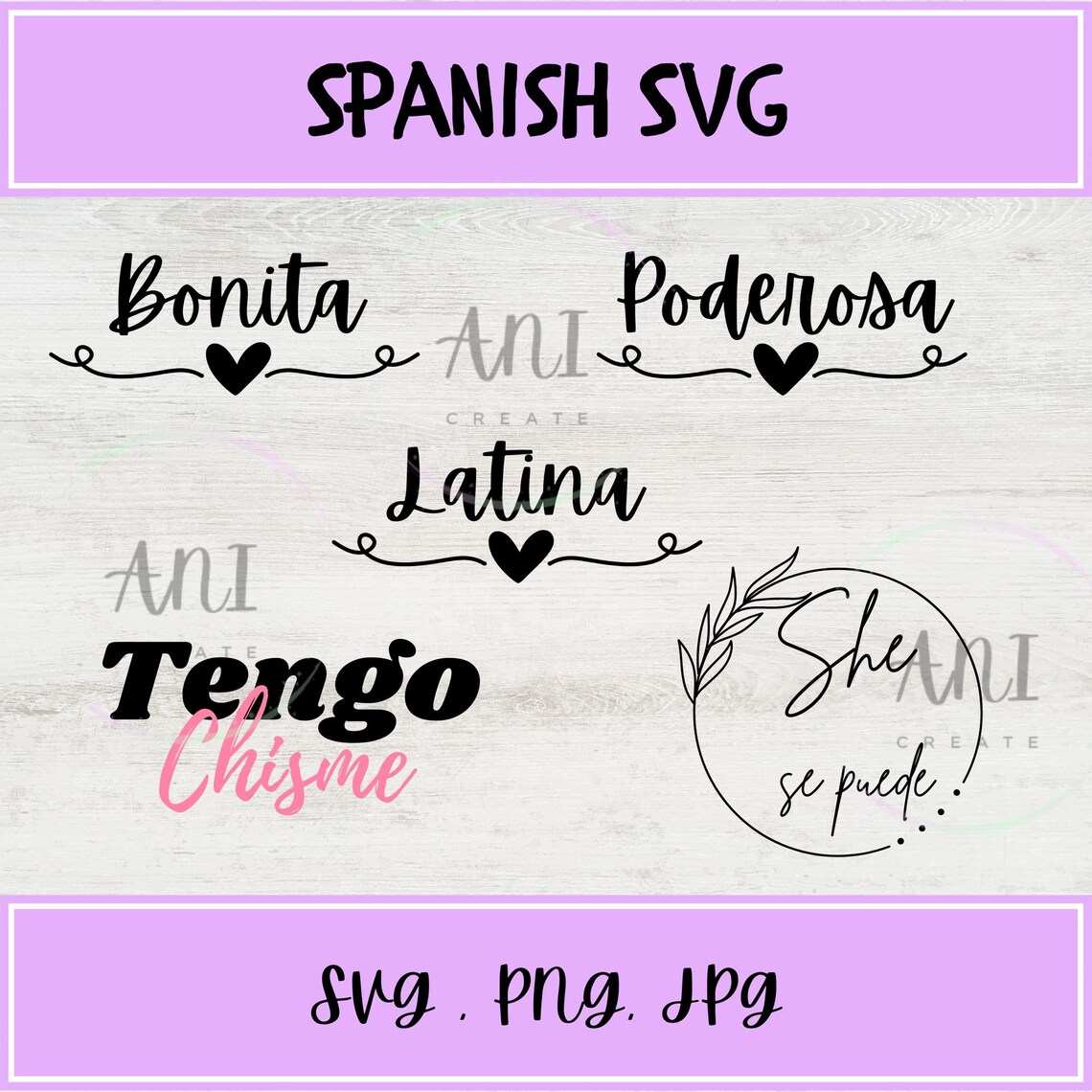 Spanish Svg, Bonita Svg, Latina Svg, She Se Puede Svg, Tengo Chisme Svg ...