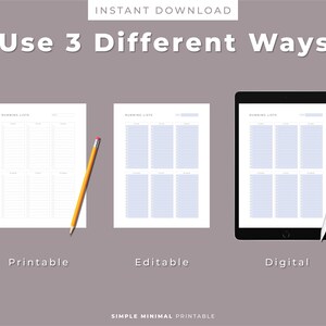 Running To-do Lists Printable: Simple Task Planner (PDF) - Etsy
