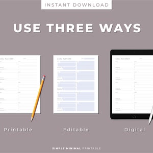 Goal Planner Printable, Goal Setting, Goal Defining, Goal Planning ...