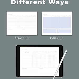 Monthly Dated Habit Tracker 31 Day Habit Tracker Template - Etsy