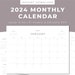 2024 Monthly Printable Calendars, Includes Yearly Calendars, Minimalist ...