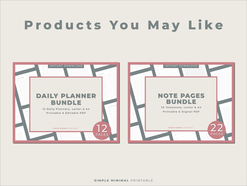 Daily Priority Planner Printable & Editable Undated Planner - Etsy