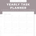 Yearly Task Planner Printable, Year-at-a-glance, Annual Perpetual ...