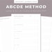 ABCDE Method Productivity Printable, Task List, Goal Setting, Priority ...