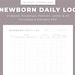 Newborn Daily Log Printable, Baby Care Tracker, Infant Daily Planner ...