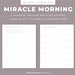 Miracle Morning Printable, Planner and Habit Tracker, Morning Routine ...
