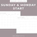 Monthly Simple Calendar Printable, Landscape, Template, Insert, Sun/mon ...