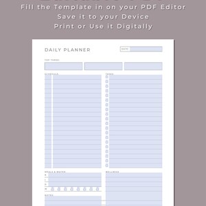 Daily Priority Planner: Printable To-do List, Letter/a4 (digital ...