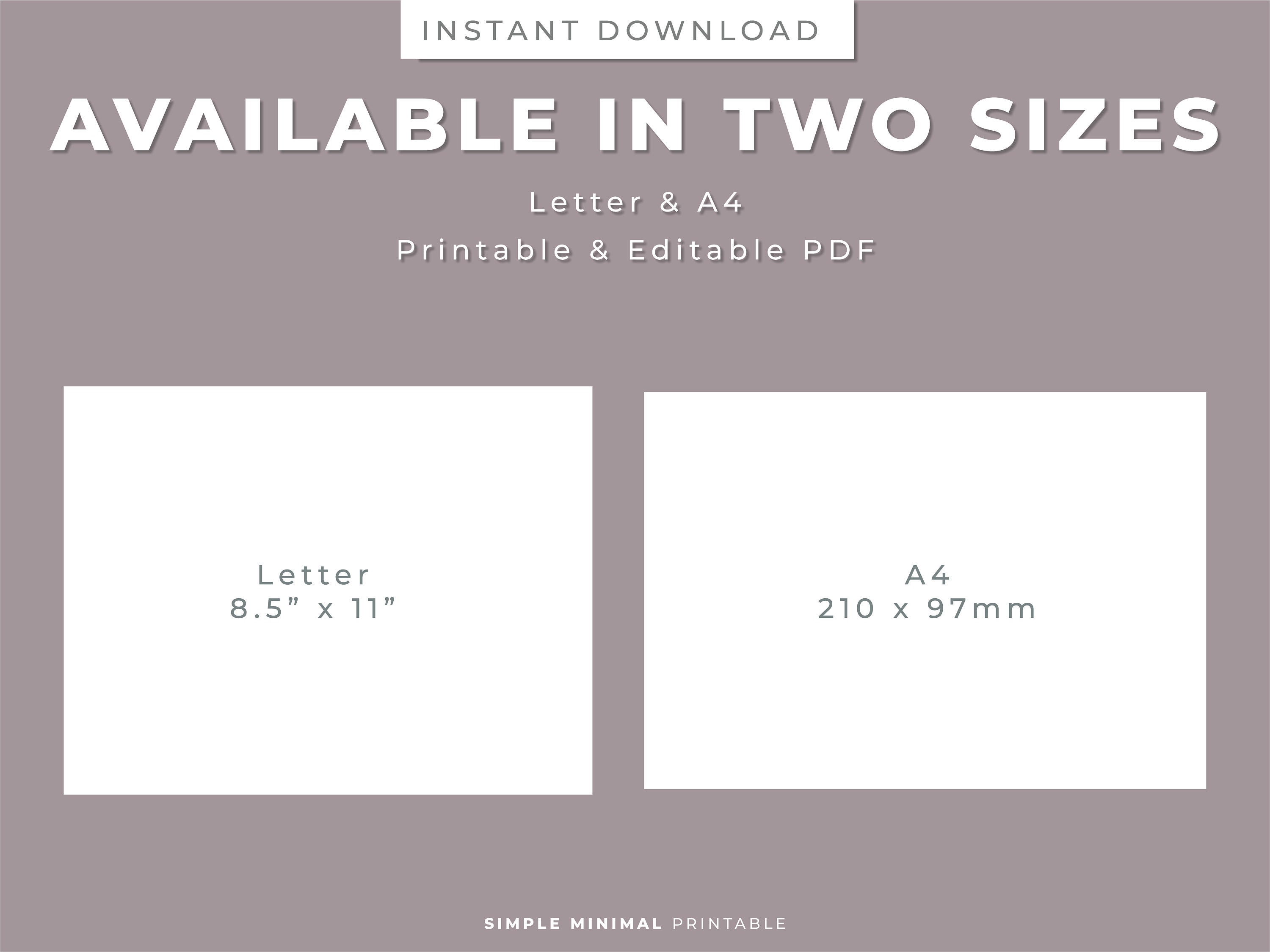 2023/2024 Monthly Printable Calendars Landscape Yearly - Etsy