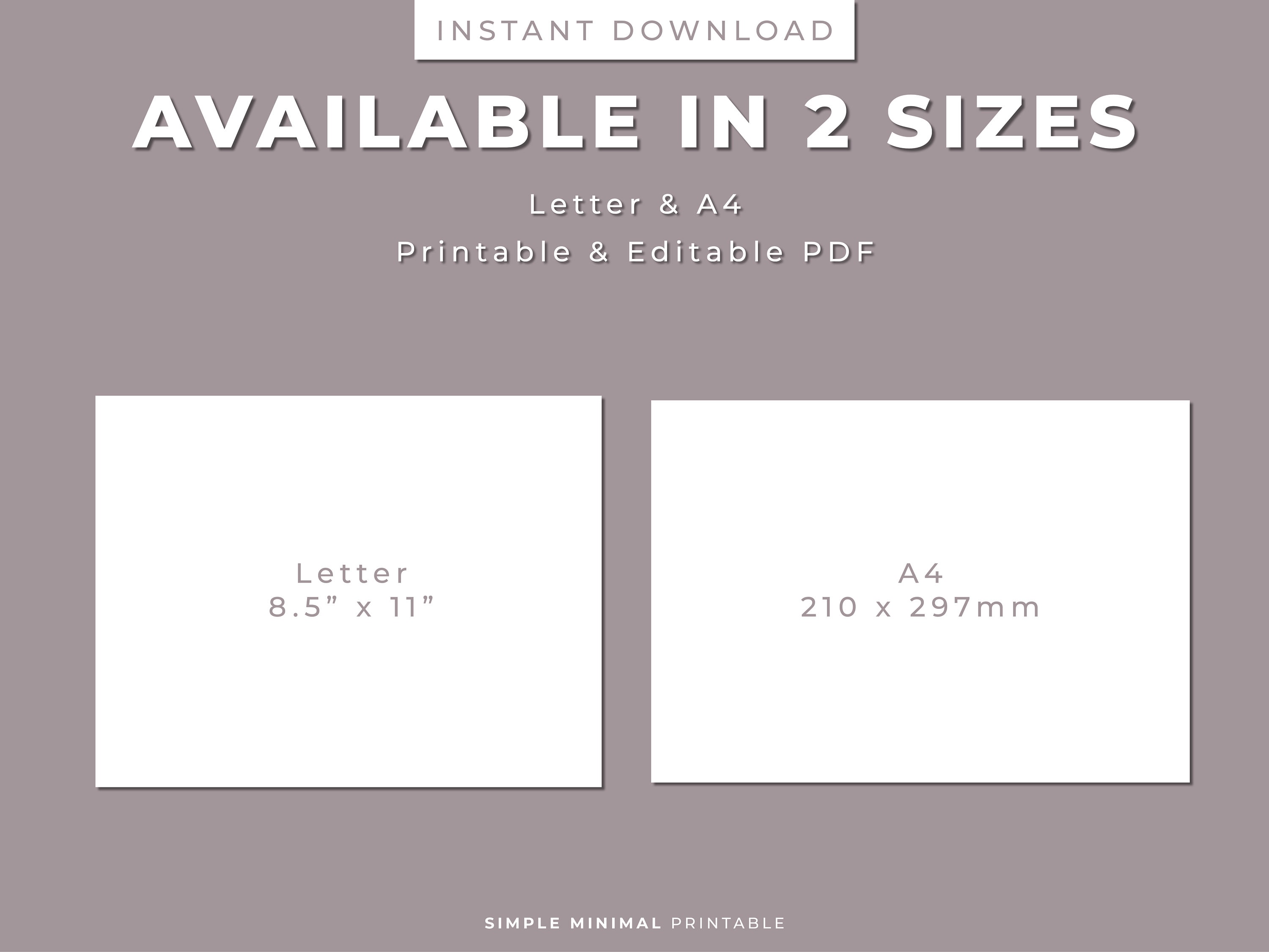 Yearly Overview Printable Planner, Year-at-a-glance, Annual Perpetual ...