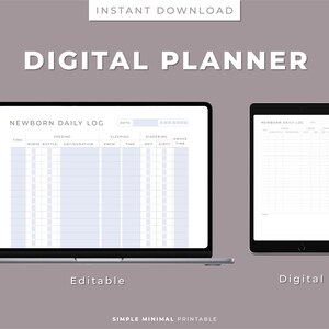 Newborn Daily Log Printable: Baby Care Tracker (letter/a4 PDF) - Etsy