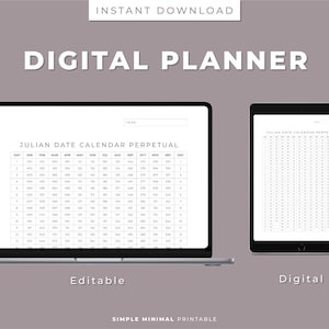 Julian Date Calendar: Perpetual & Leap Year Planner (printable PDF) - Etsy