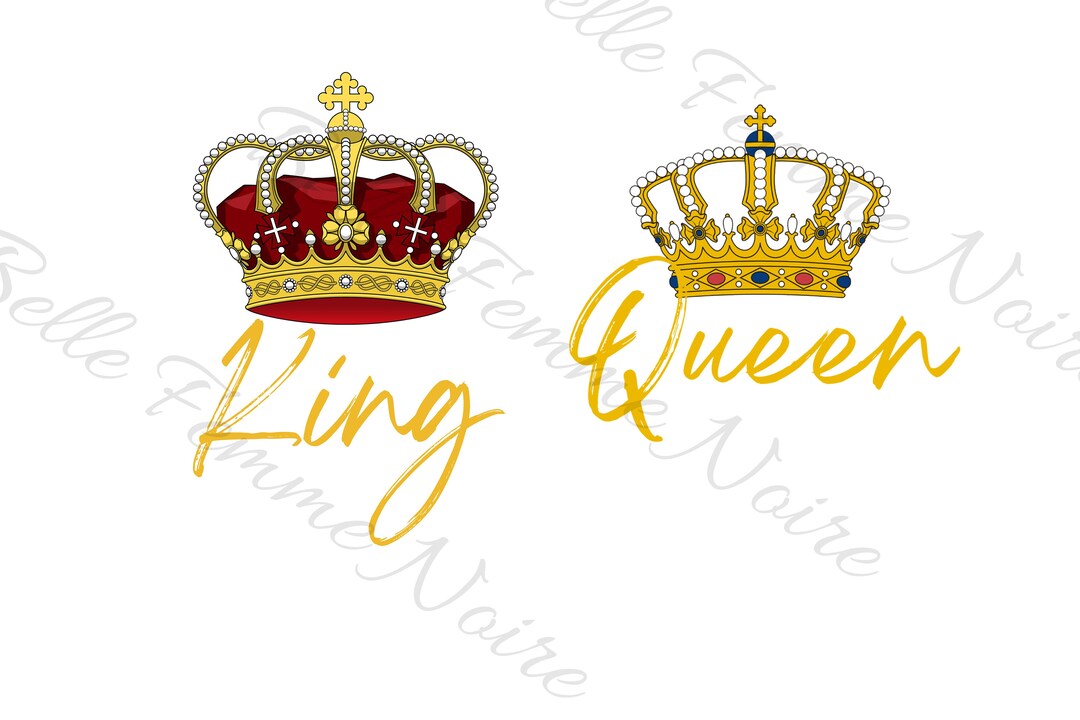 Queen & King Crown Png , King Png, Queen Png, Couple Svg Shirt, Husband ...