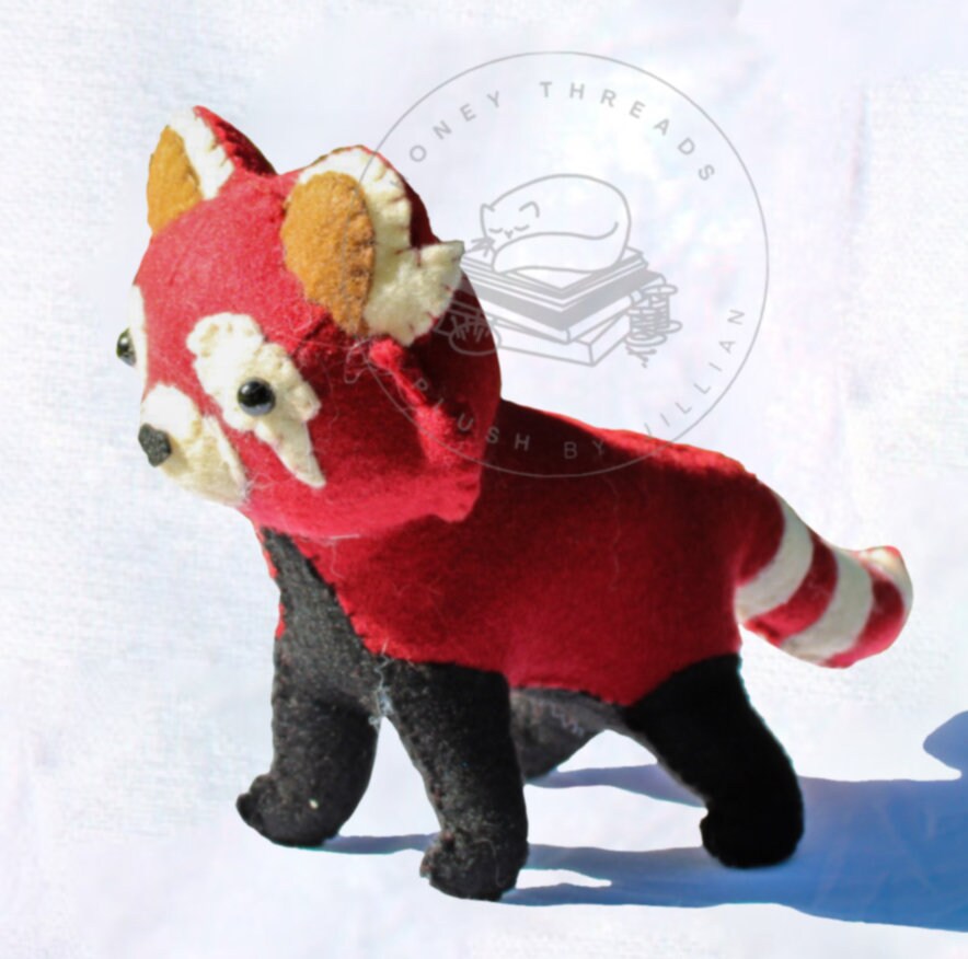 Felt Red Panda Sewing Pattern - Etsy