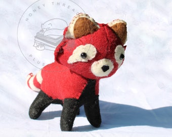 PDF PATTERN: Red Panda. Felt Red Panda Pattern. Felt Cute Animal ...