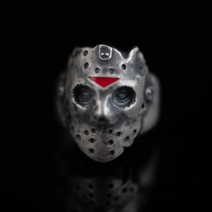 Jason Voorhees 925 Sterling Silver Mask Ring - Etsy