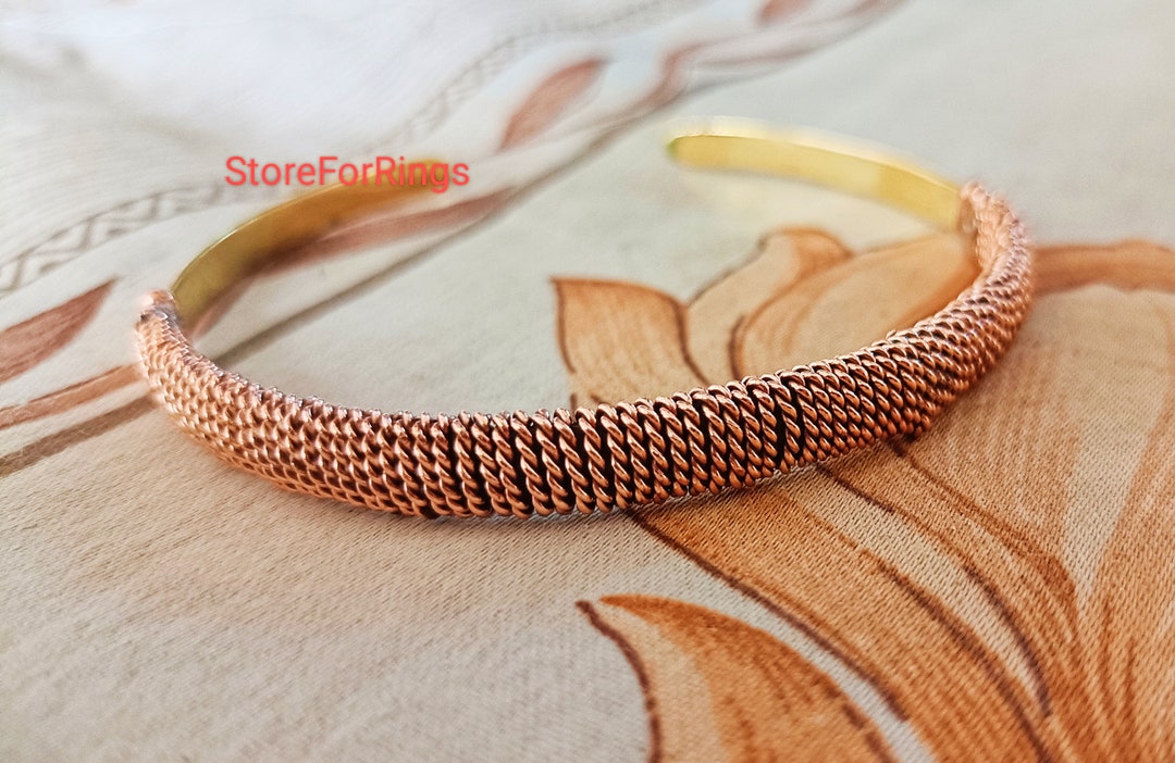 Beautiful Thick Bracelet Stackable Handmade Copper Cuff Thick Bracelet ...