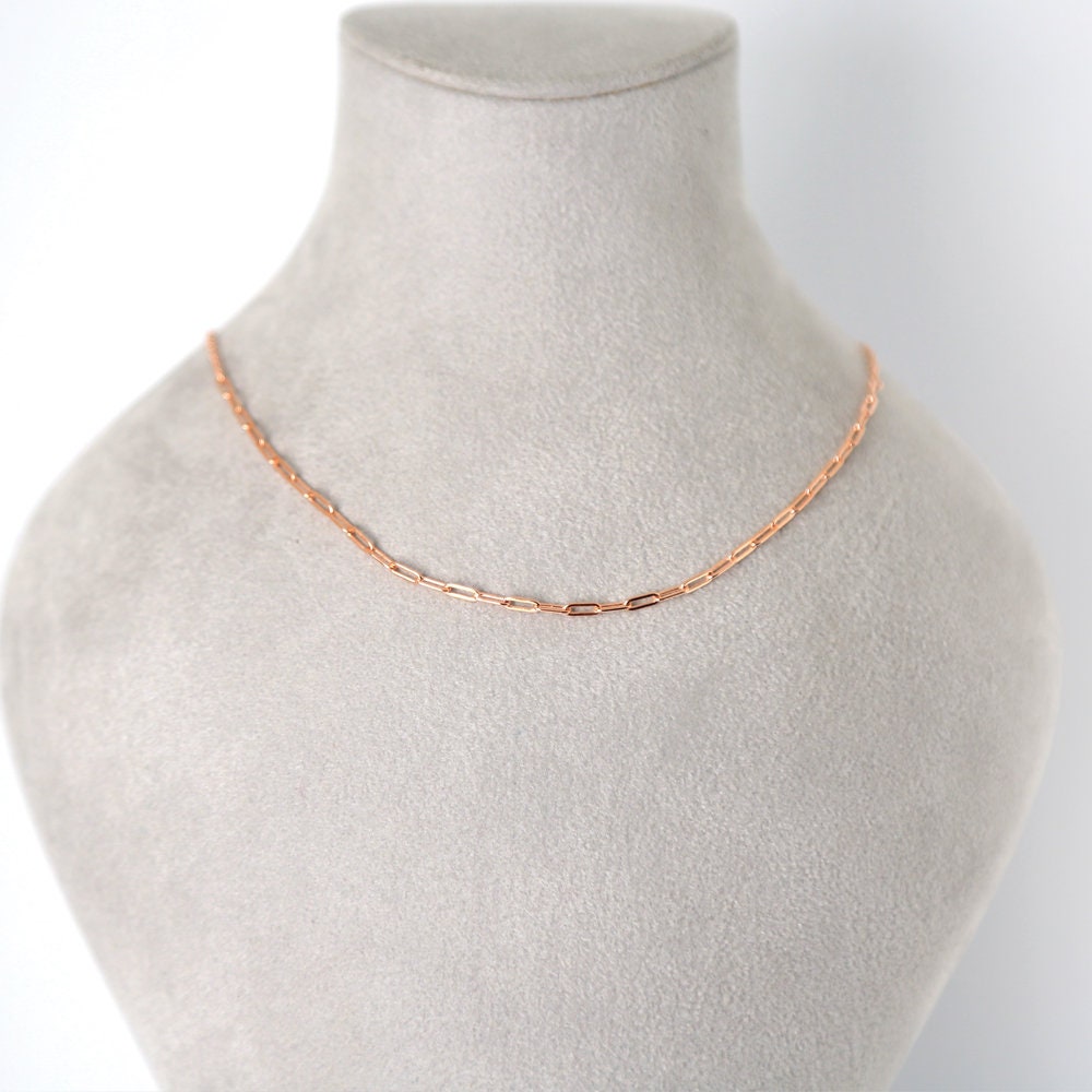 Simple Chain Link Necklace Italian Style Chain Necklace Gold Layering ...