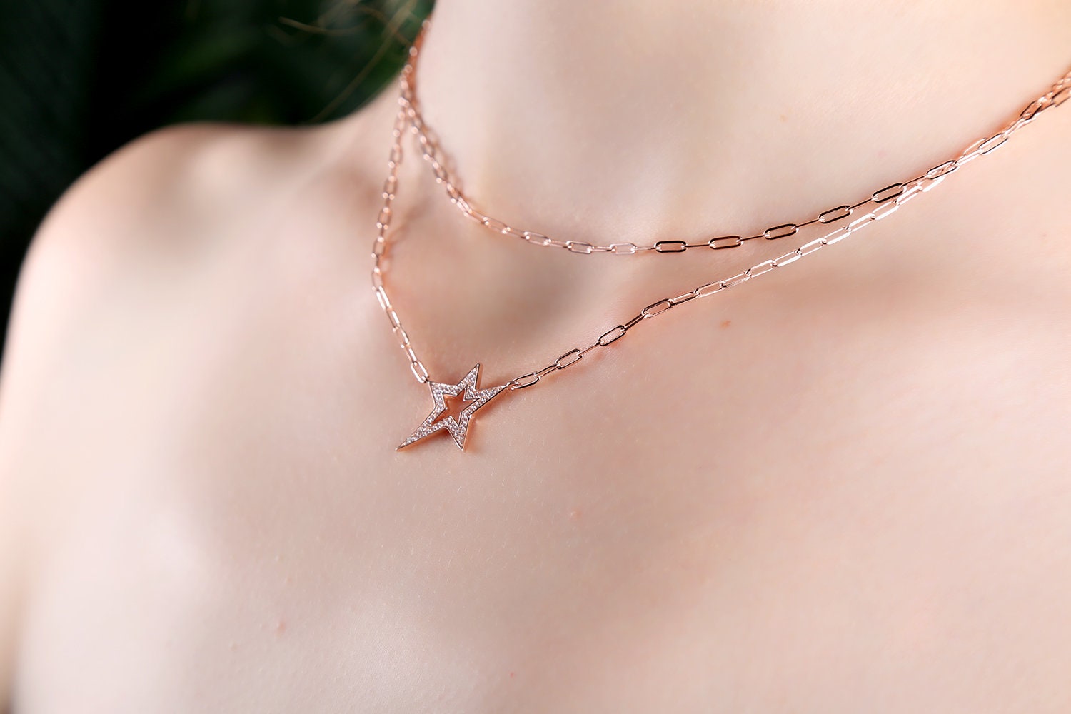 Simple Chain Link Necklace Italian Style Chain Necklace Gold Layering ...