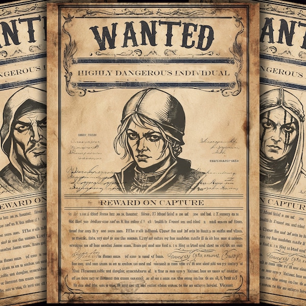 Wanted Poster - Etsy