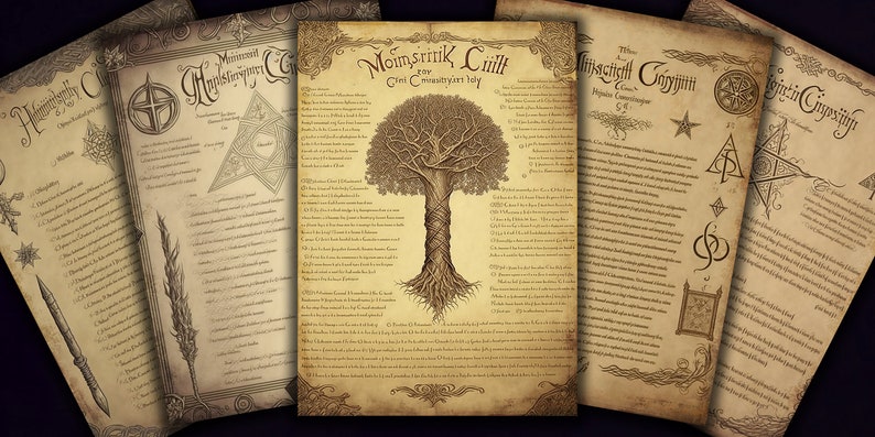 Grimoire Pages: Vol 1, Printable, Digital Download, Scrapbooking - Etsy