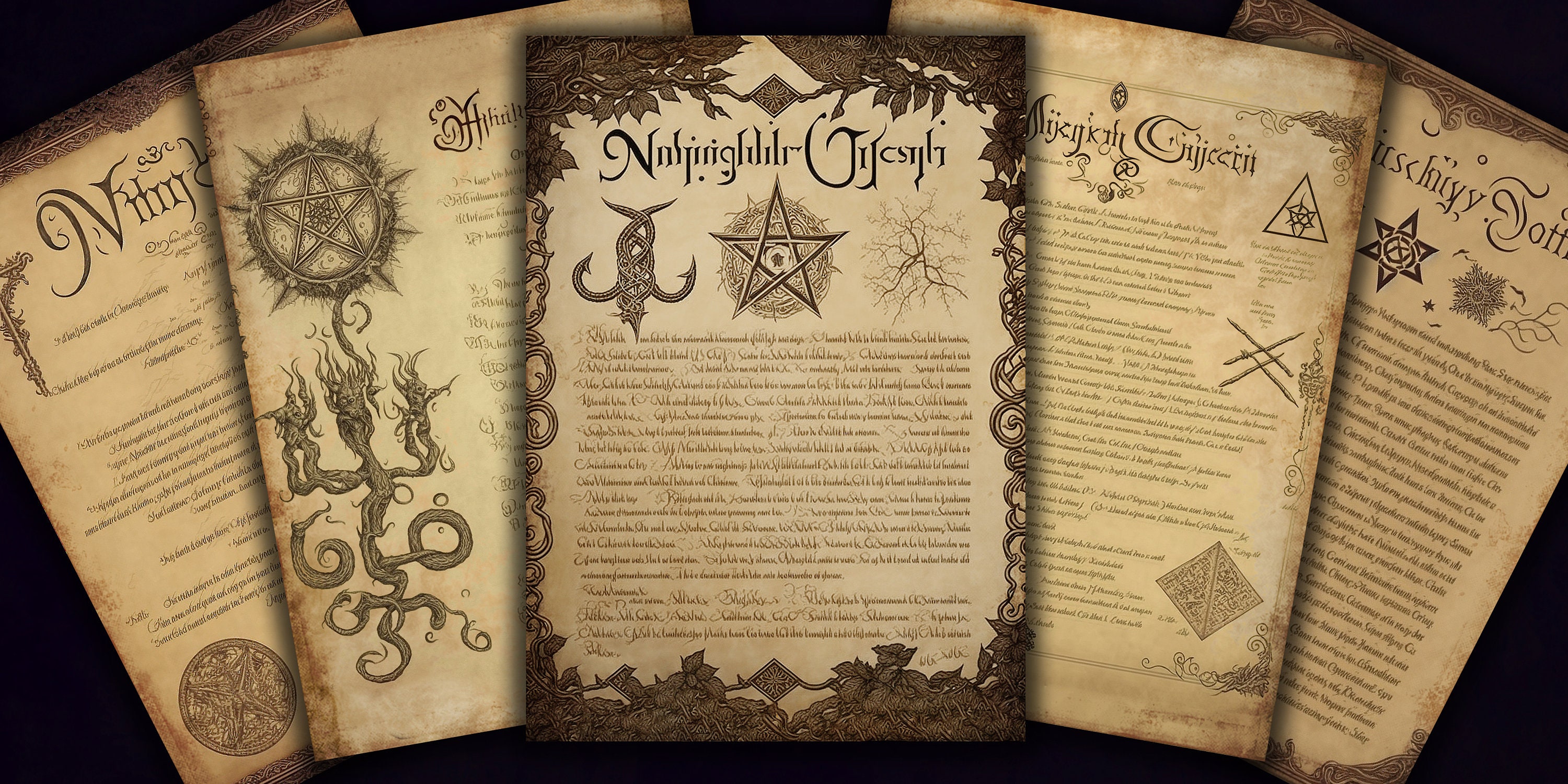 Grimoire Pages: Vol 2, Printable, Digital Download, Scrapbooking - Etsy