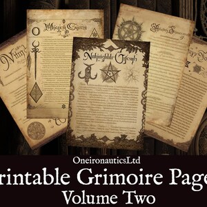 Grimoire Pages: Vol 2, Printable, Digital Download, Scrapbooking - Etsy