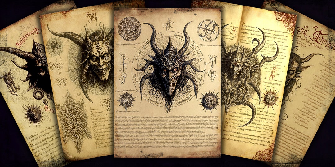 Demonology Book Pages: Vol 2, Printable Scroll, Digital Download ...
