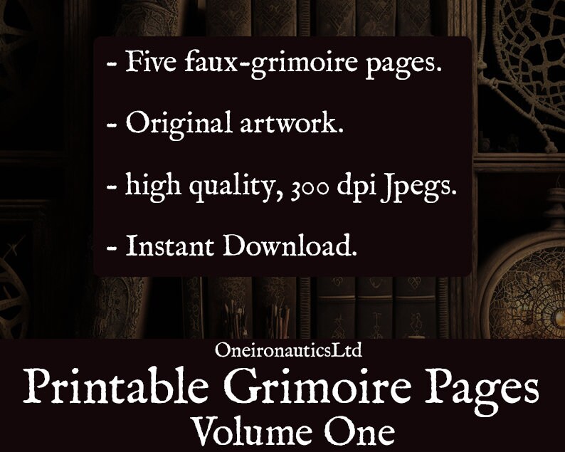 Grimoire Pages: Vol 1 Printable Digital Download - Etsy