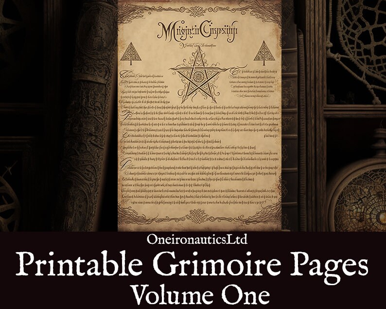 Grimoire Pages: Vol 1, Printable, Digital Download, Scrapbooking - Etsy
